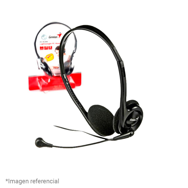 Audífono c/Micrófono Genius HS-M200C, Black (31710151103) - Percia